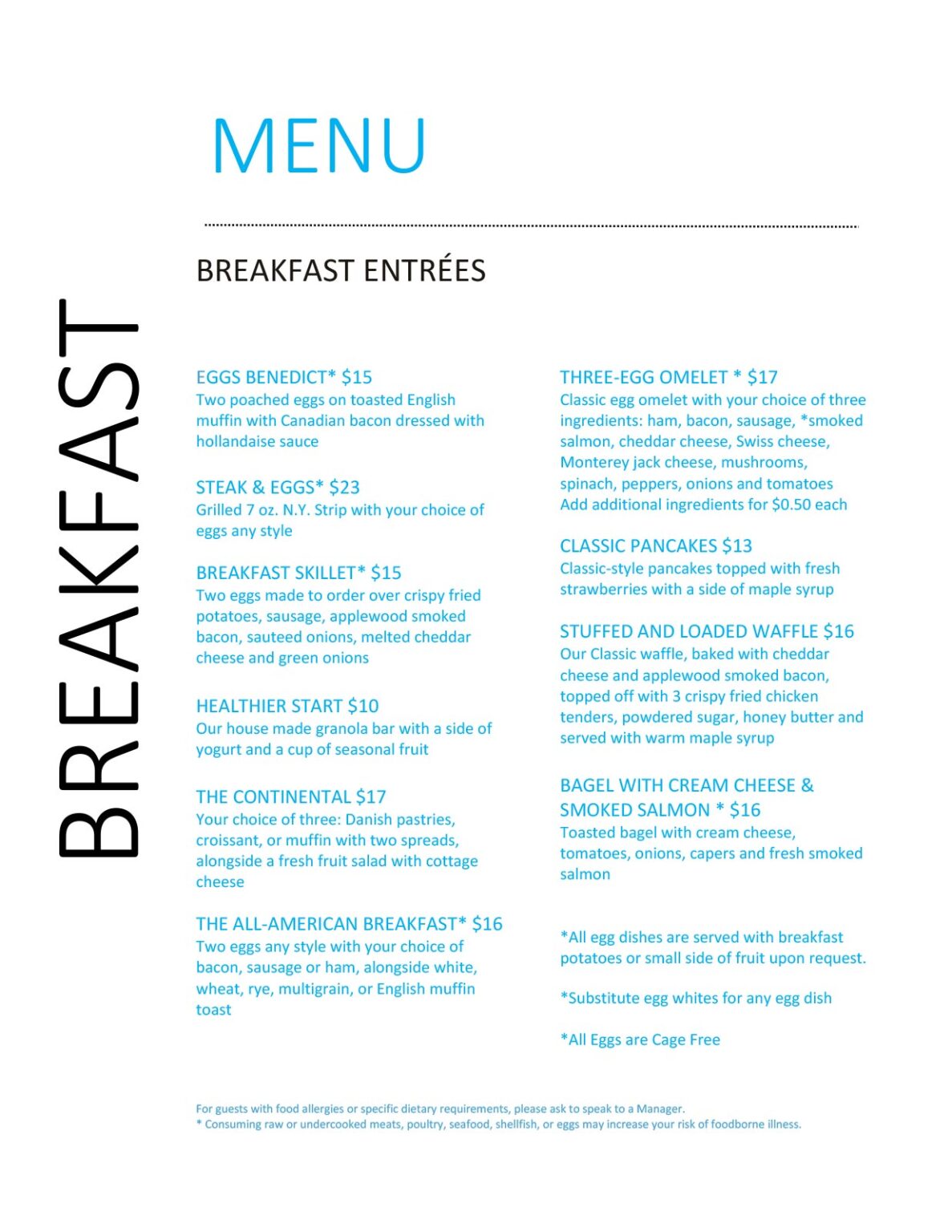 Breakfast Menu | Shula's Steak House - Naples Florida - America's Steak ...